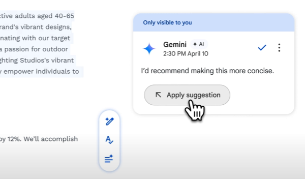 Google Workspace加入AI workflow、Docs整合NotebookLM音訊功能 | iThome